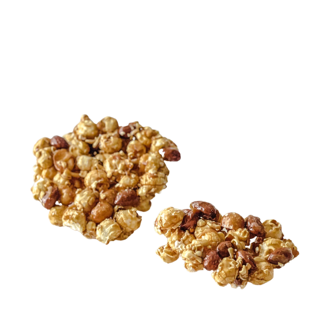 Coconut Macadamia Almond Caramel Popcorn 8 oz. – Roberts Ferry Gourmet