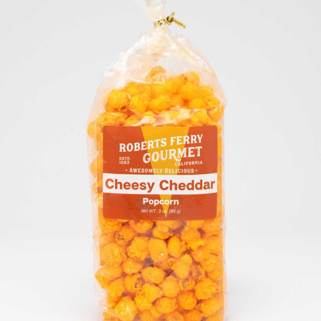 Cheesy Cheddar Popcorn – Roberts Ferry Gourmet
